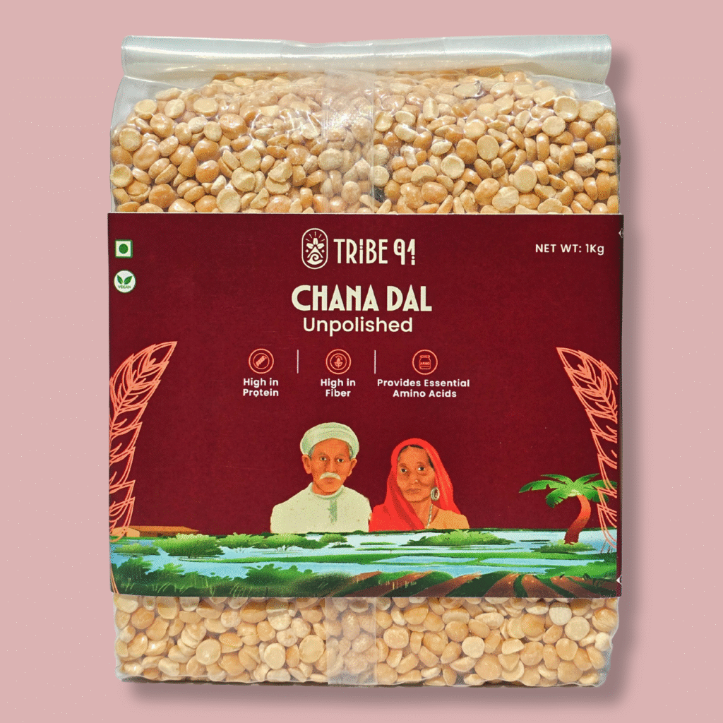 Unpolished Chana Dal - Tribe 91 Farms